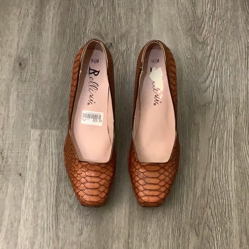 Bellini Snake Skin Platform Heels - Gem